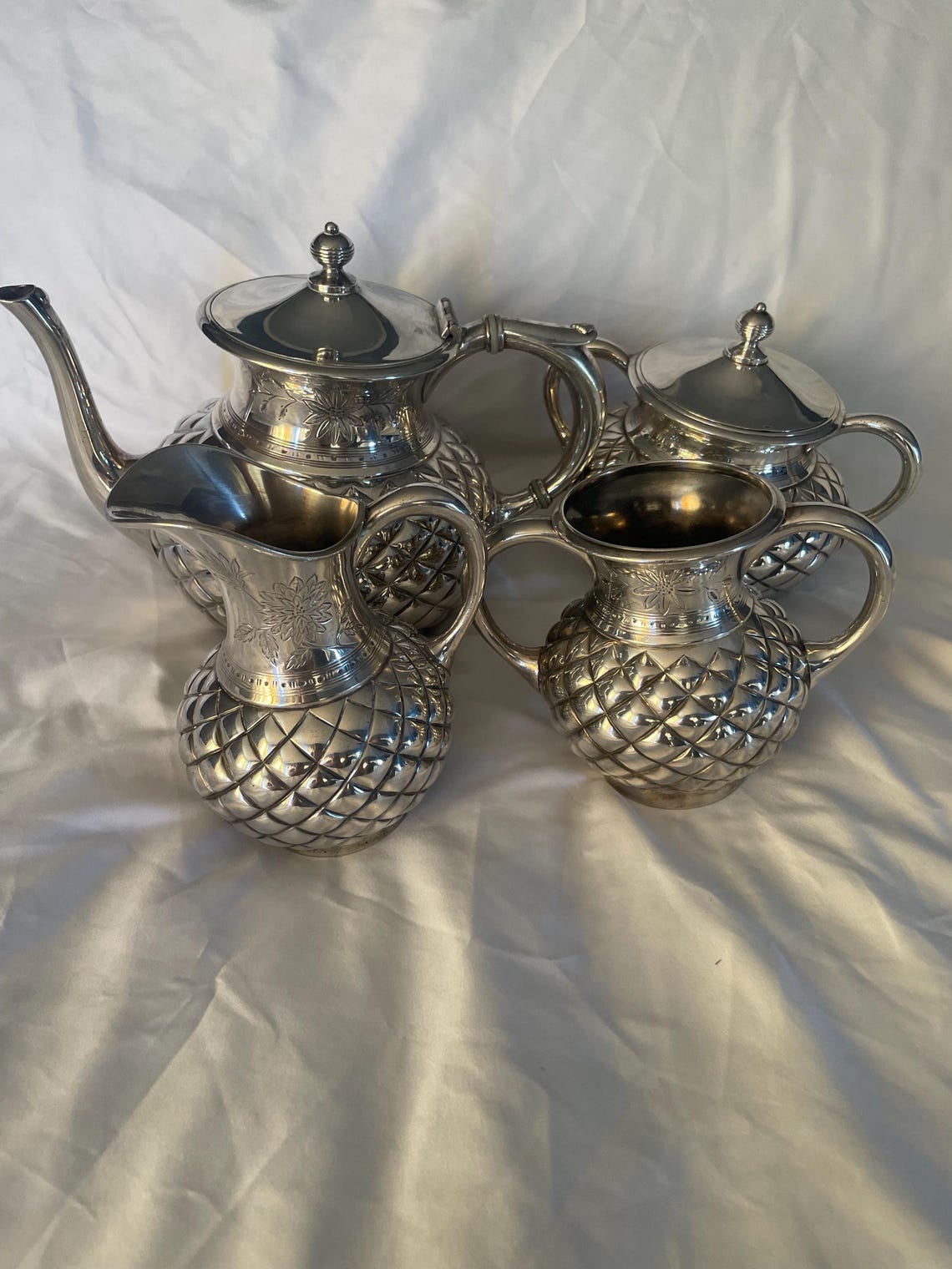 Antique Meriden Silver Plate Co Quadruple Plate Four-piece Tea Set - Etsy