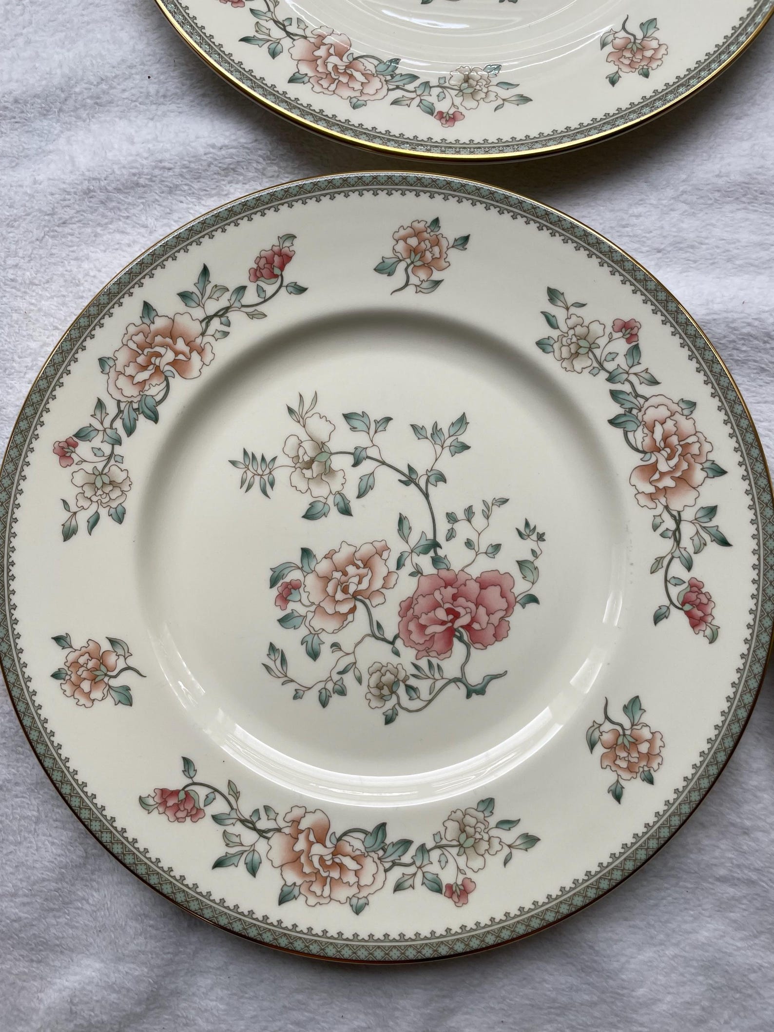 Set of 4 Minton Fine Bone China "jasmine" Dinner Plates Made in England ...