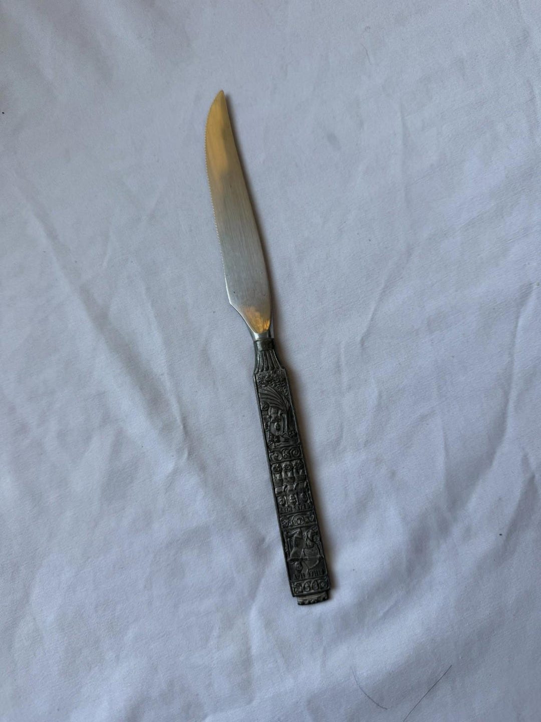 Hardanger Konge Tinn Norway Pewter Steak Knife Viking King Olav - Etsy