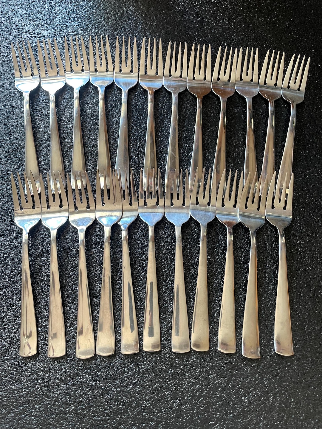 Oneida Vintage Stainless Steel Salad Forks, 23-piece Set, Great ...