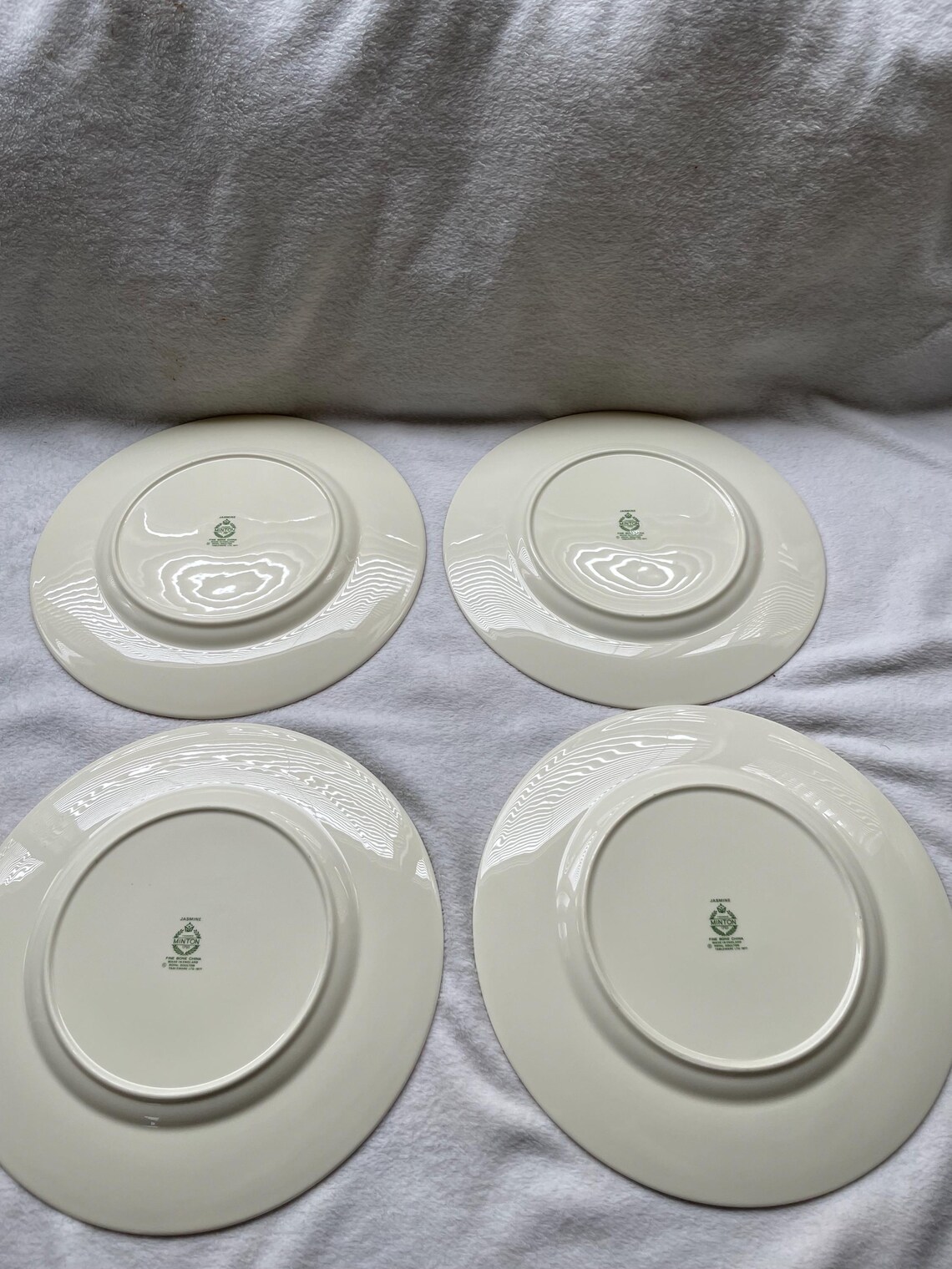 Set of 4 Minton Fine Bone China "jasmine" Dinner Plates Made in England ...