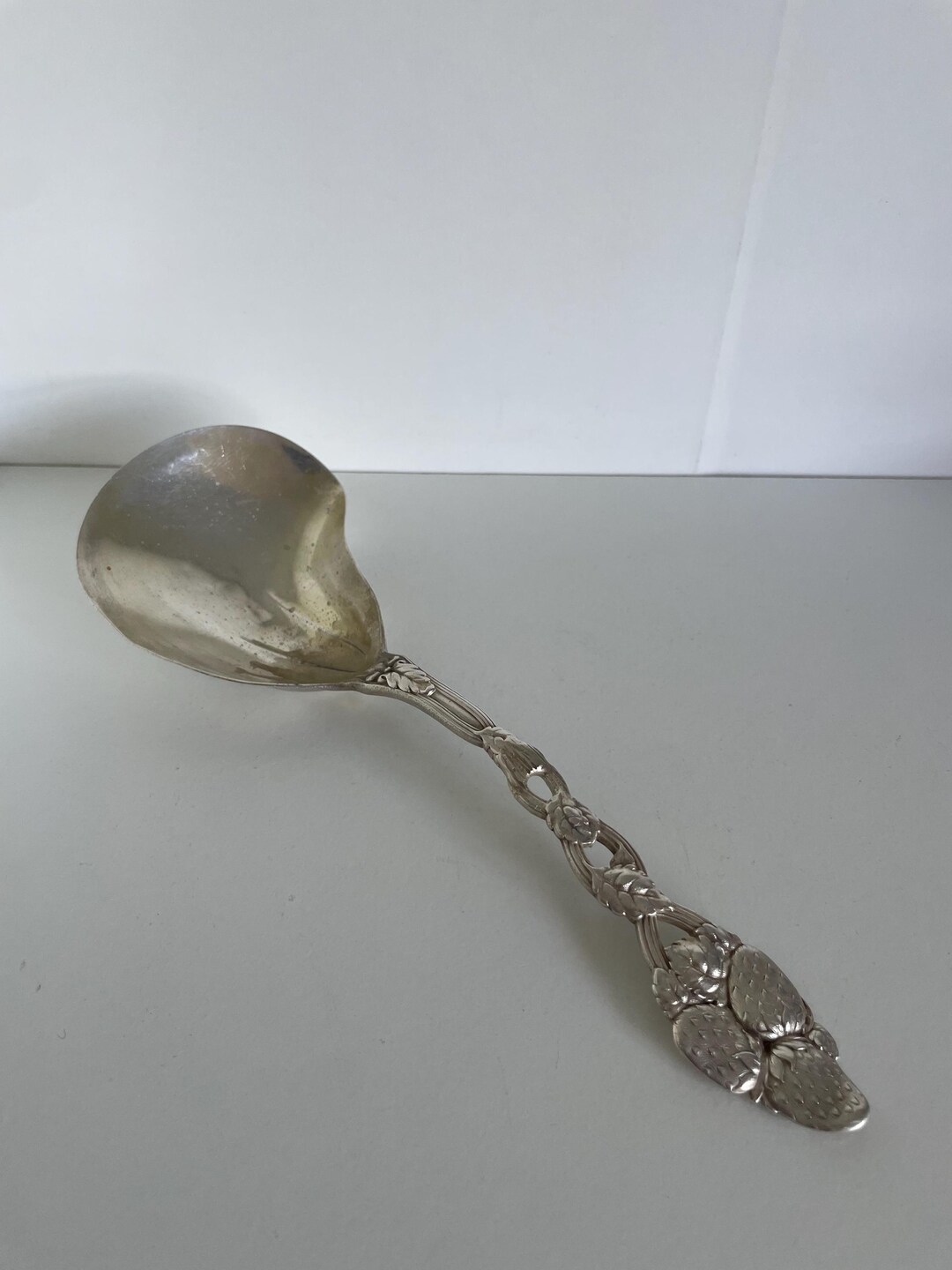 Tiffany & Co Sterling Silver Strawberry Vine Serving Spoon - Exquisite ...