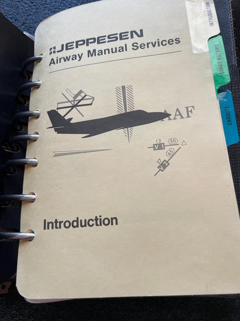 Vintage Jeppesen AIRWAY AIRPLANE Manuals Aeronautical Binder 1 and 2 - Etsy