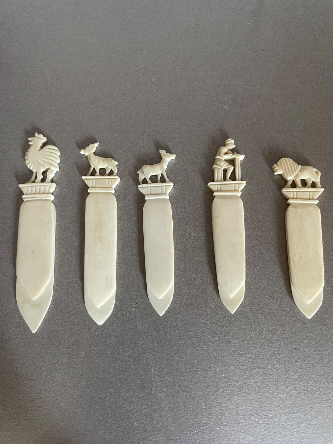 Lot of 5 Vintage Bone Bookmarks Letter Openers - Etsy