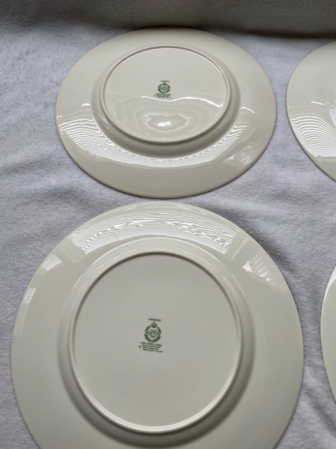 Set of 4 Minton Fine Bone China "jasmine" Dinner Plates Made in England ...