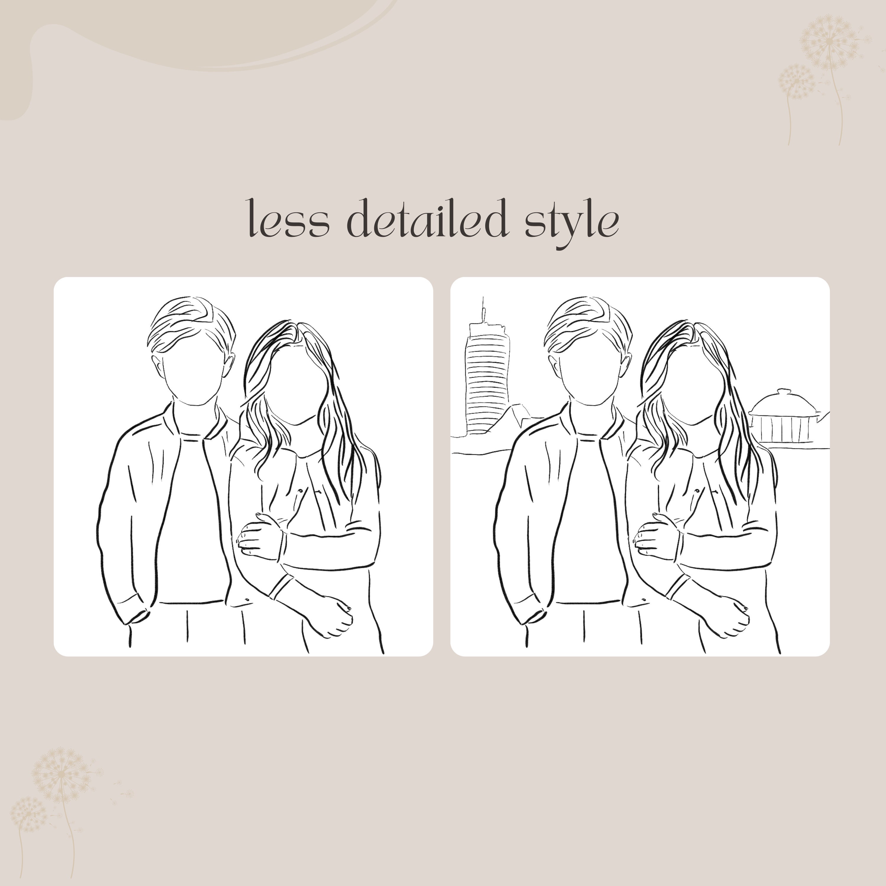 Custom Line Drawing Family Line Art Drawing Portrait Trace Art ...