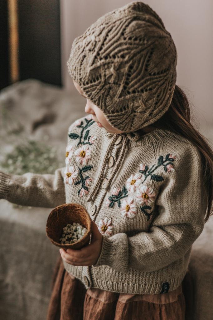 Lace Bonnet for Girls. Natural Colors, Autumn, Winter - Etsy