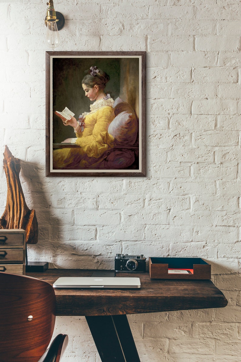 Young Girl Reading, Jean Honore Fragonard, Poster Print Large, Fine Art ...