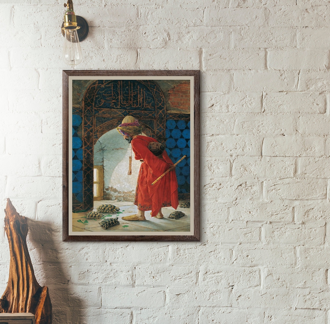 The Tortoise Trainer, Osman Hamdi Bey, Poster Print Large, Fine Art ...