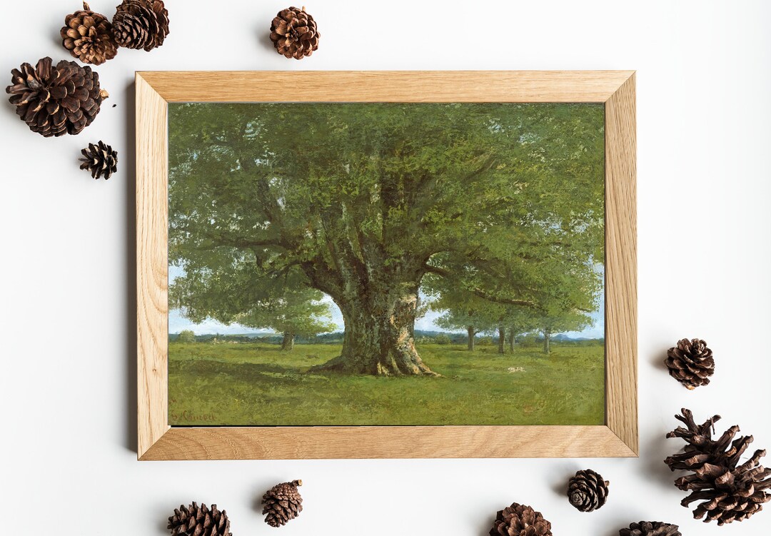 The Flagey Oak Tree, Gustave Courbet , Poster Print Large, Fine Art ...