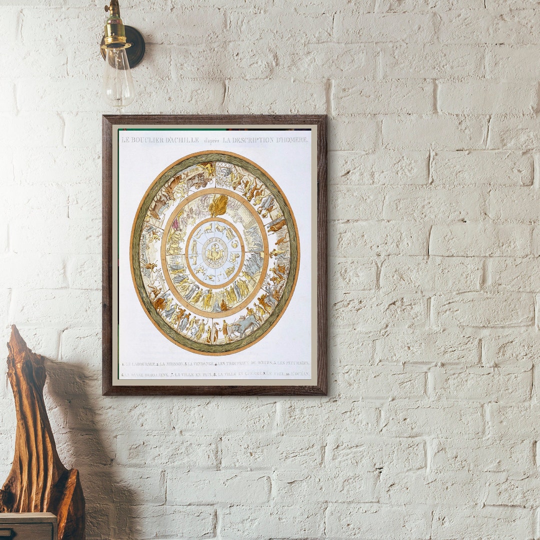 The Shield Of Achilles After The Description In Homers Iliad French School Poster Print