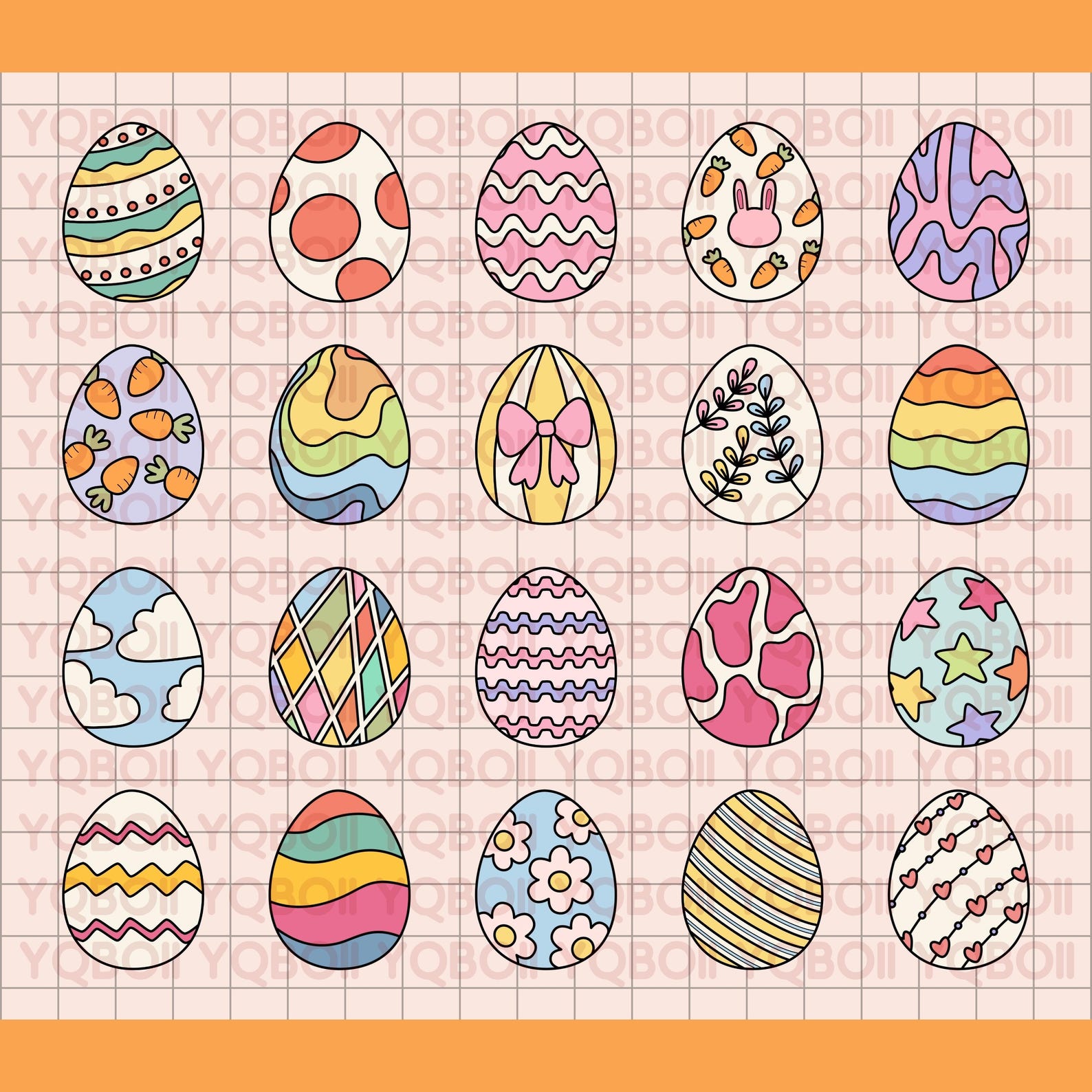 Easter Eggs Clipart | Cute Easter Eggs Png | Easter Graphics ...