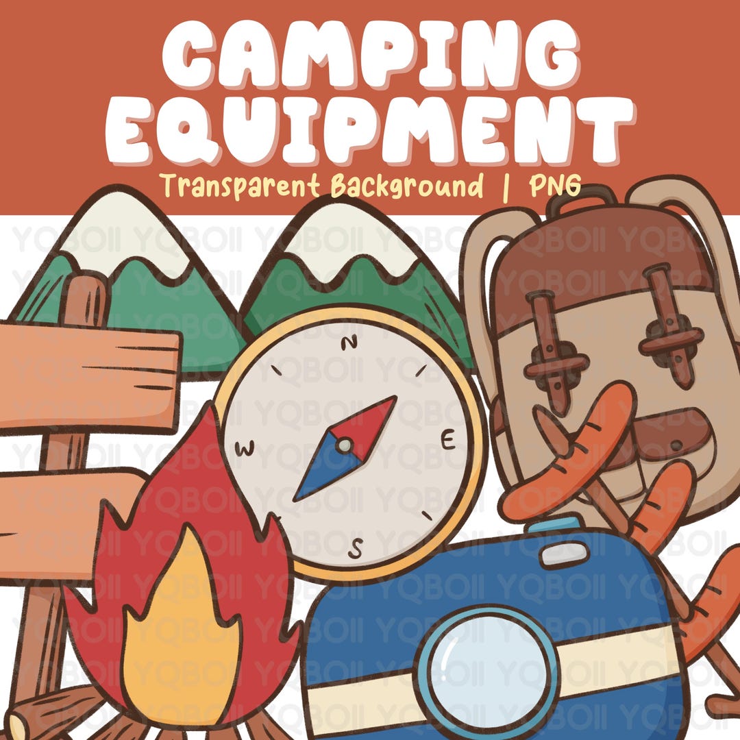 Camping Clipart Set: Hand-drawn Campfire PNG (digital Download) - Etsy