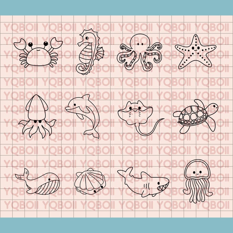 Sea Animals PNG | Cute Ocean Animals PNG | Undersea Clipart ...