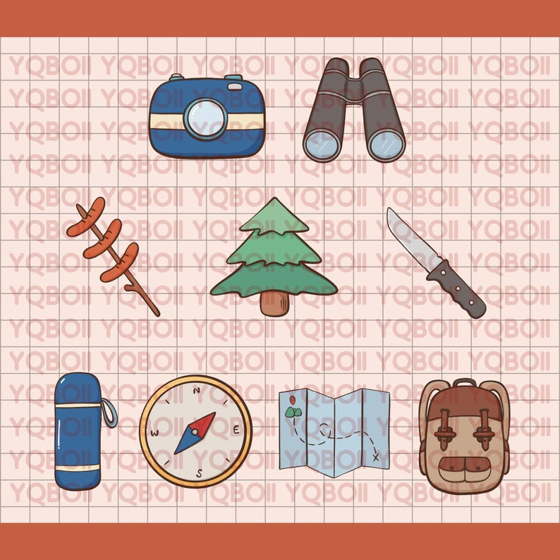 Camping Clipart Set: Hand-drawn Campfire PNG (digital Download) - Etsy