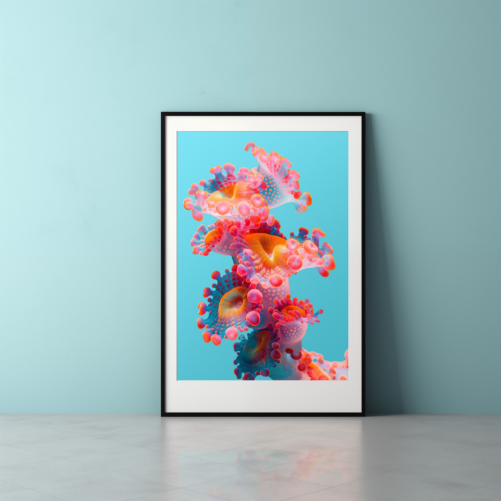 Ocean Organism 1 Deep Sea Coral Reef Print Bold and Striking Wall Art ...