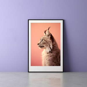 Lynx Print - Realistic Wildlife Animal Wall Art, Nursery Print ...