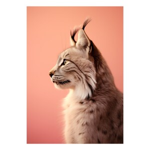 Lynx Print - Realistic Wildlife Animal Wall Art, Nursery Print ...