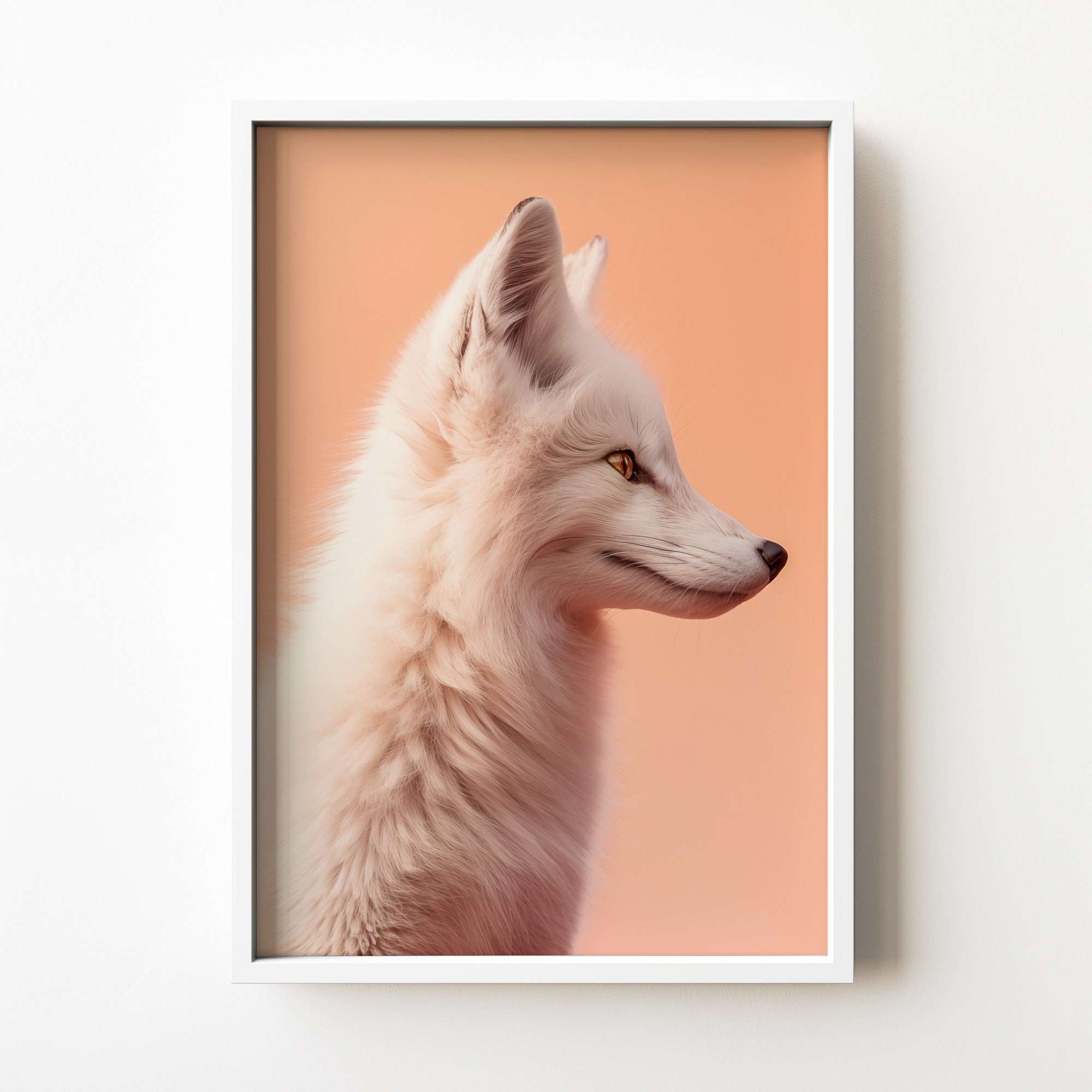 Arctic Fox Looking Right Realistic, Striking & Unique Wildlife Animal ...