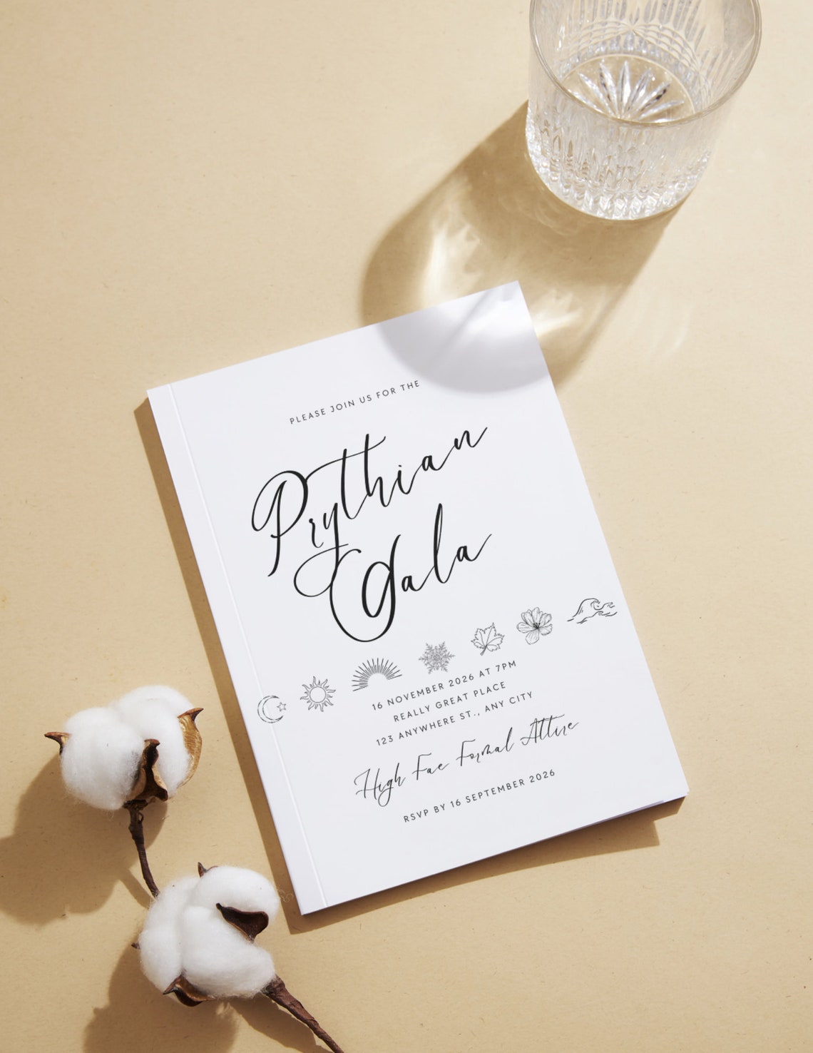 ACOTAR DINNER INVITE | Prythian Gala | Acotar Invitation | Night Court ...