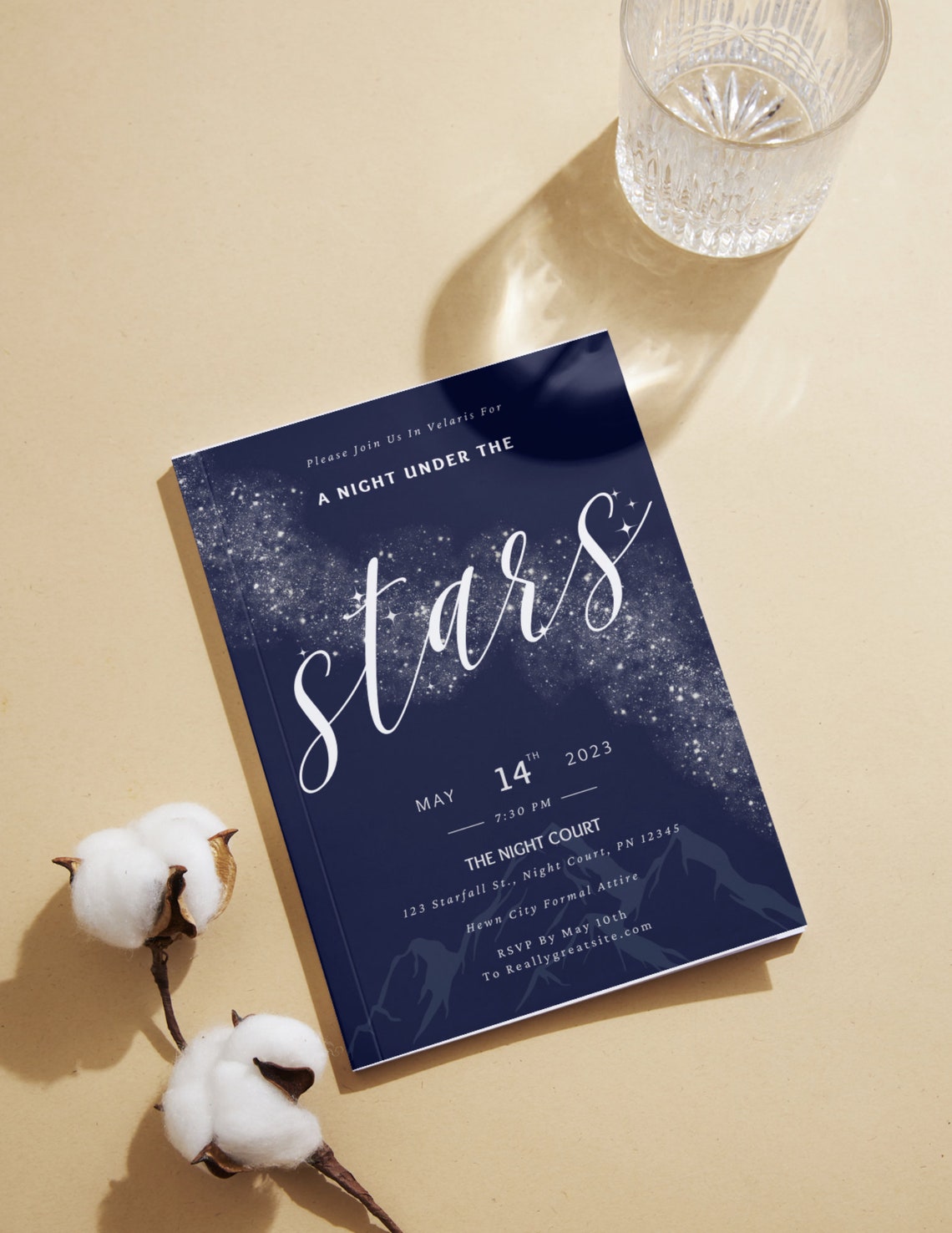 ACOTAR DINNER INVITATION | Night Court Dinner | Velaris Invitation ...