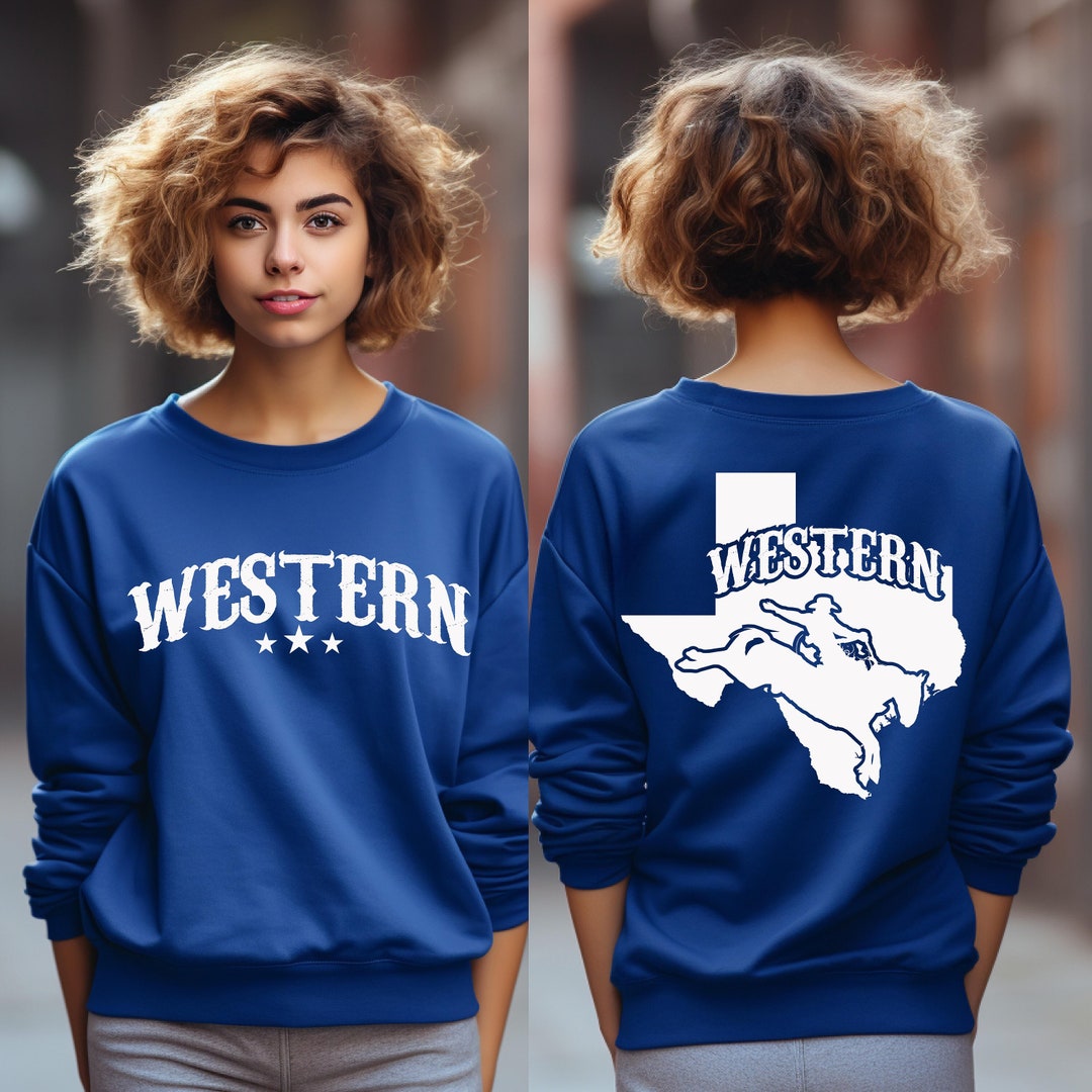 Front and Back Personalized Cowboys Western Sweatshirt, American ...