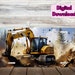 Construction Excavator License Plate PNG, Excavator License Plate ...