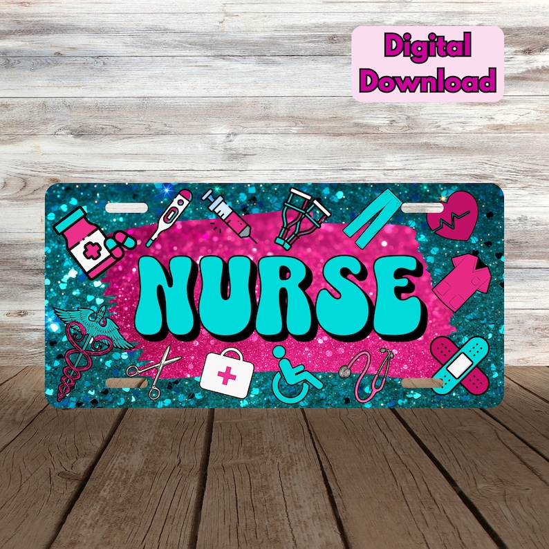 Nurse License Plate PNG, Nurse Digital Download, Nurse License Plate ...