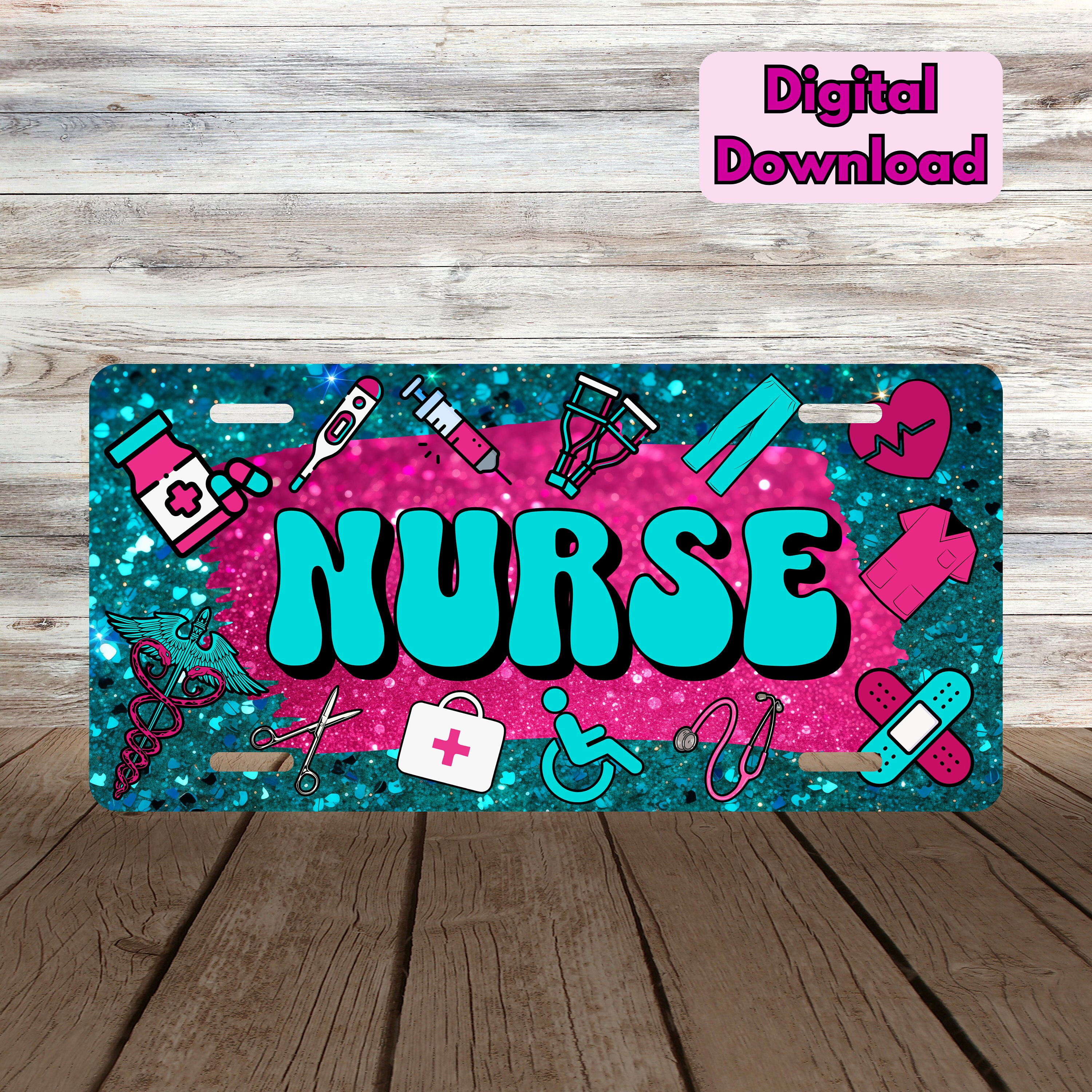 Nurse License Plate PNG, Nurse Digital Download, Nurse License Plate ...