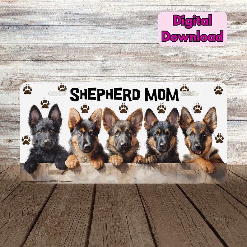German Shepherd Mom License Plate PNG, German Shepherd License Plate ...