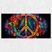 Peace Sign License Plate PNG, Floral Peace Sign License Plate PNG ...