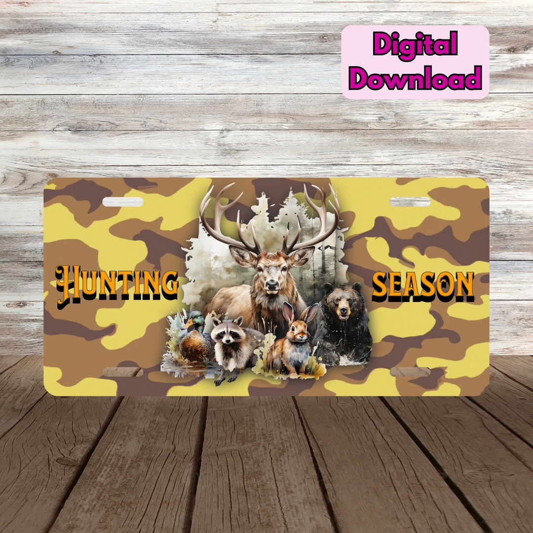 Hunting Season License Plate PNG, Hunting Season License Plate Design ...
