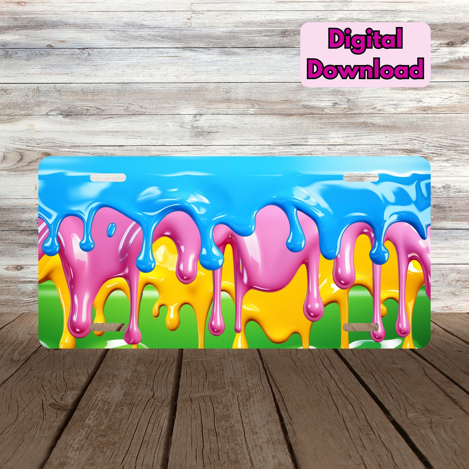 Slime Paint Drip License Plate PNG, Slime Paint Drip License Plate ...