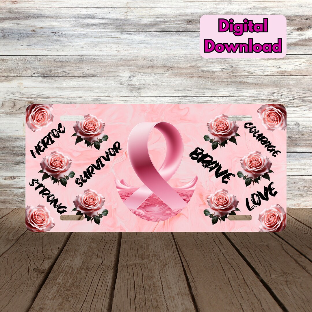 Breast Cancer Survivor License Plate PNG, Breast Cancer License Plate ...
