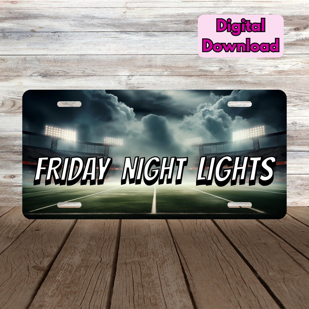 Friday Night Lights License Plate PNG, Football License Plate ...