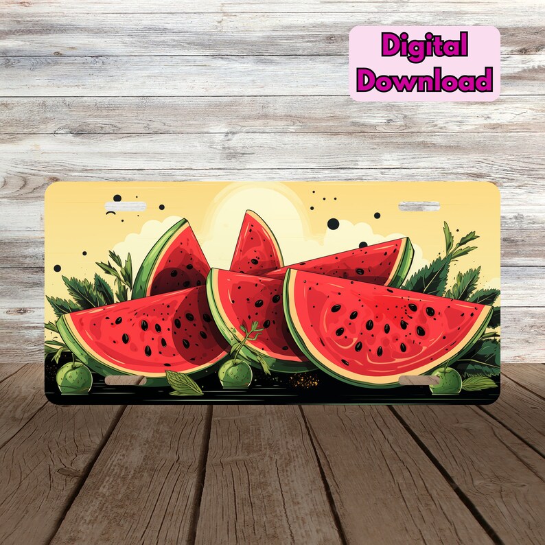 Watermelon License Plate PNG, Watermelon License Plate Design PNG ...