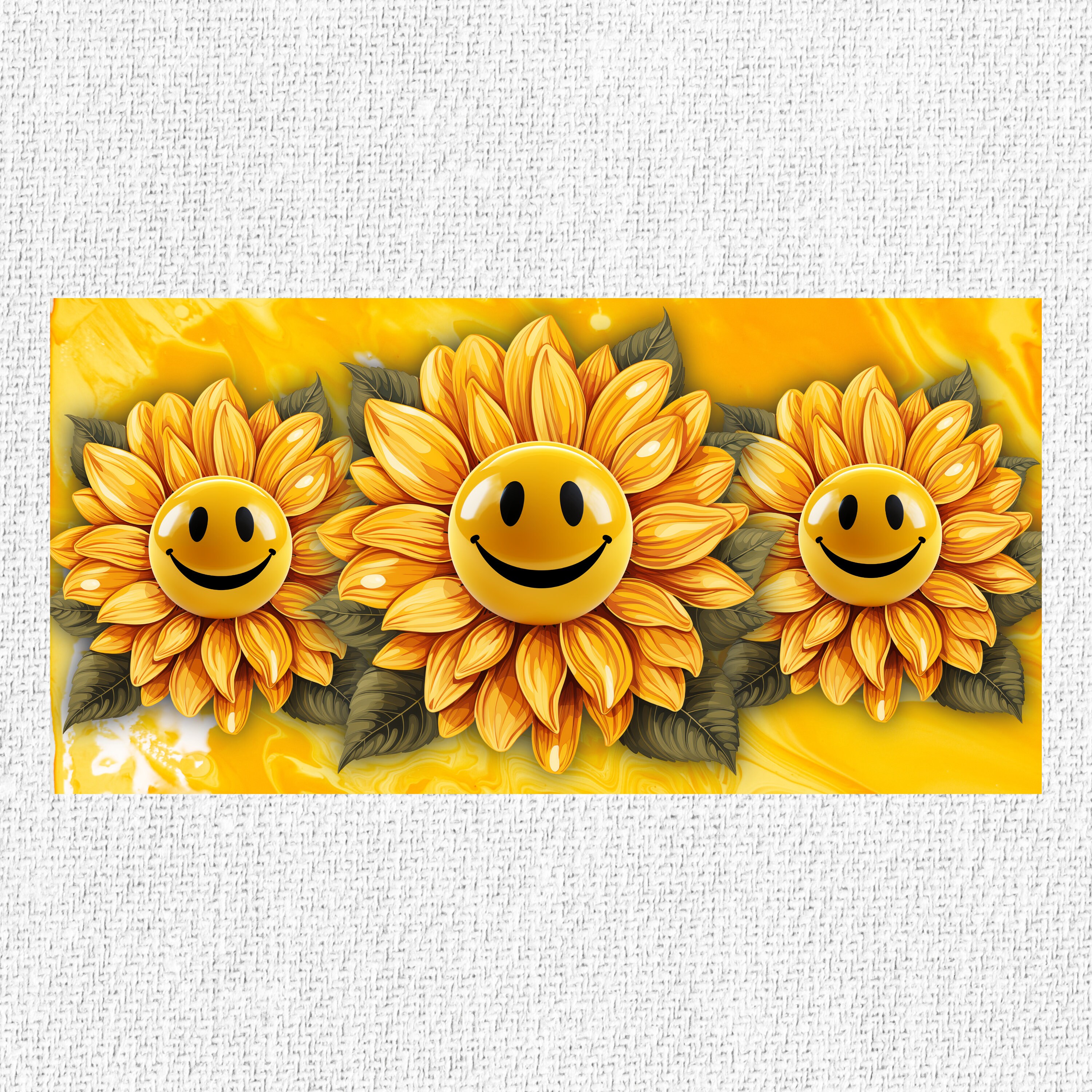 Smiley Face Sunflower License Plate PNG, Floral Smiley Face License ...
