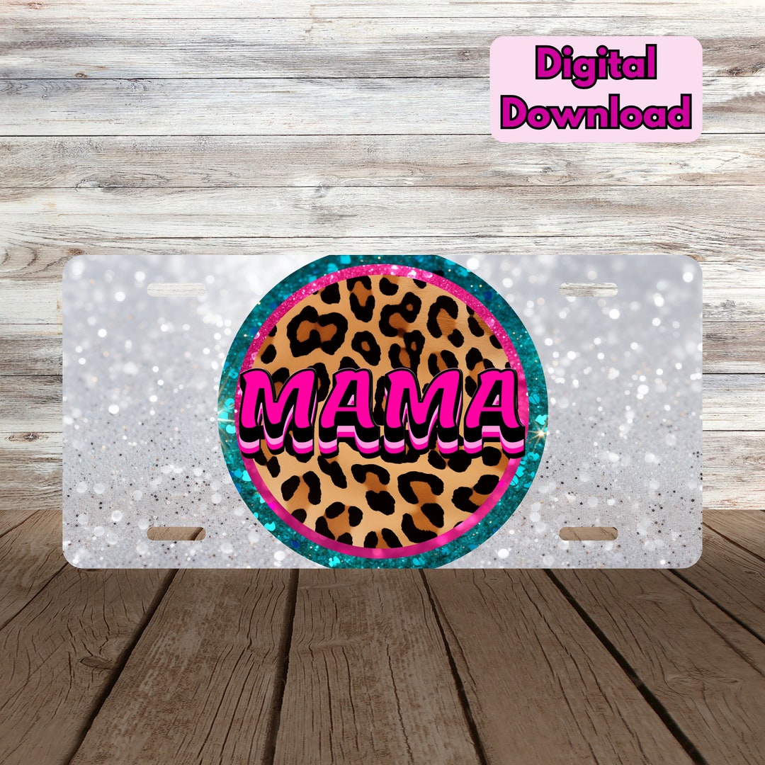 Baseball Mama License Plate PNG, Mom License Plate Sublimation Design ...