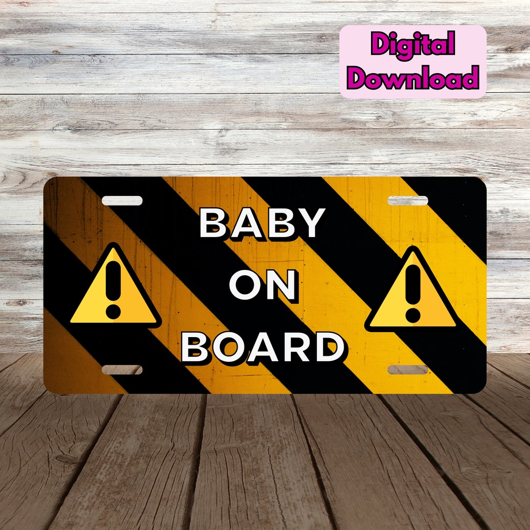 Baby on Board License Plate PNG, Baby on Board License Plate ...