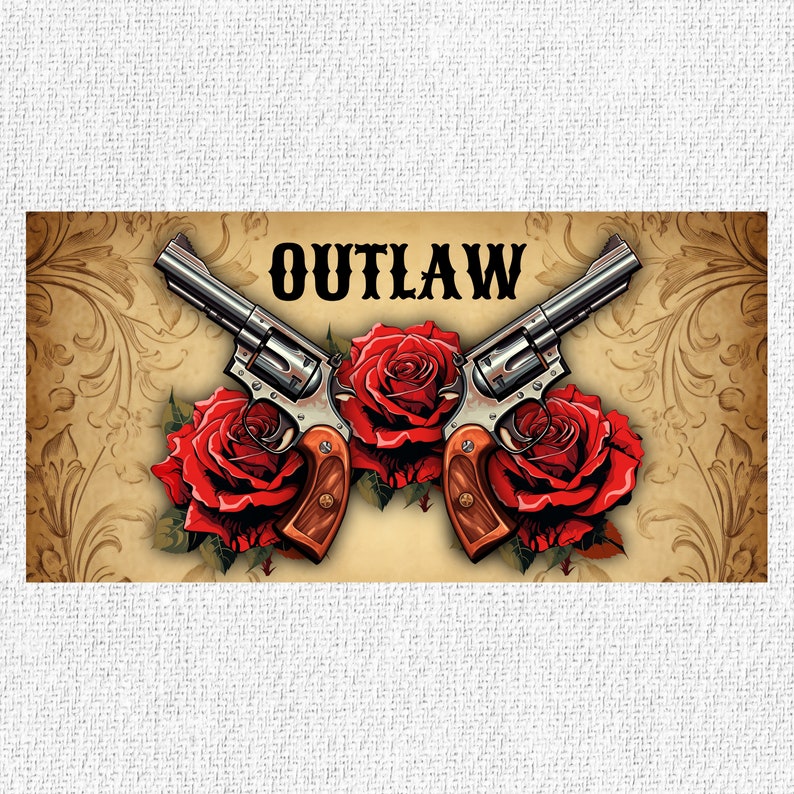 Outlaw License Plate PNG, Western Outlaw License Plate Sublimation ...