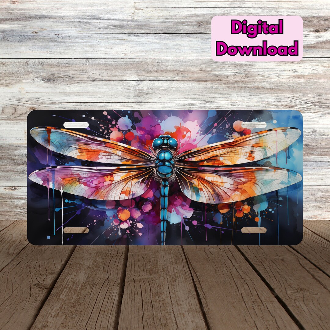 Dragonfly License Plate PNG, Dragonfly License Plate Design PNG ...