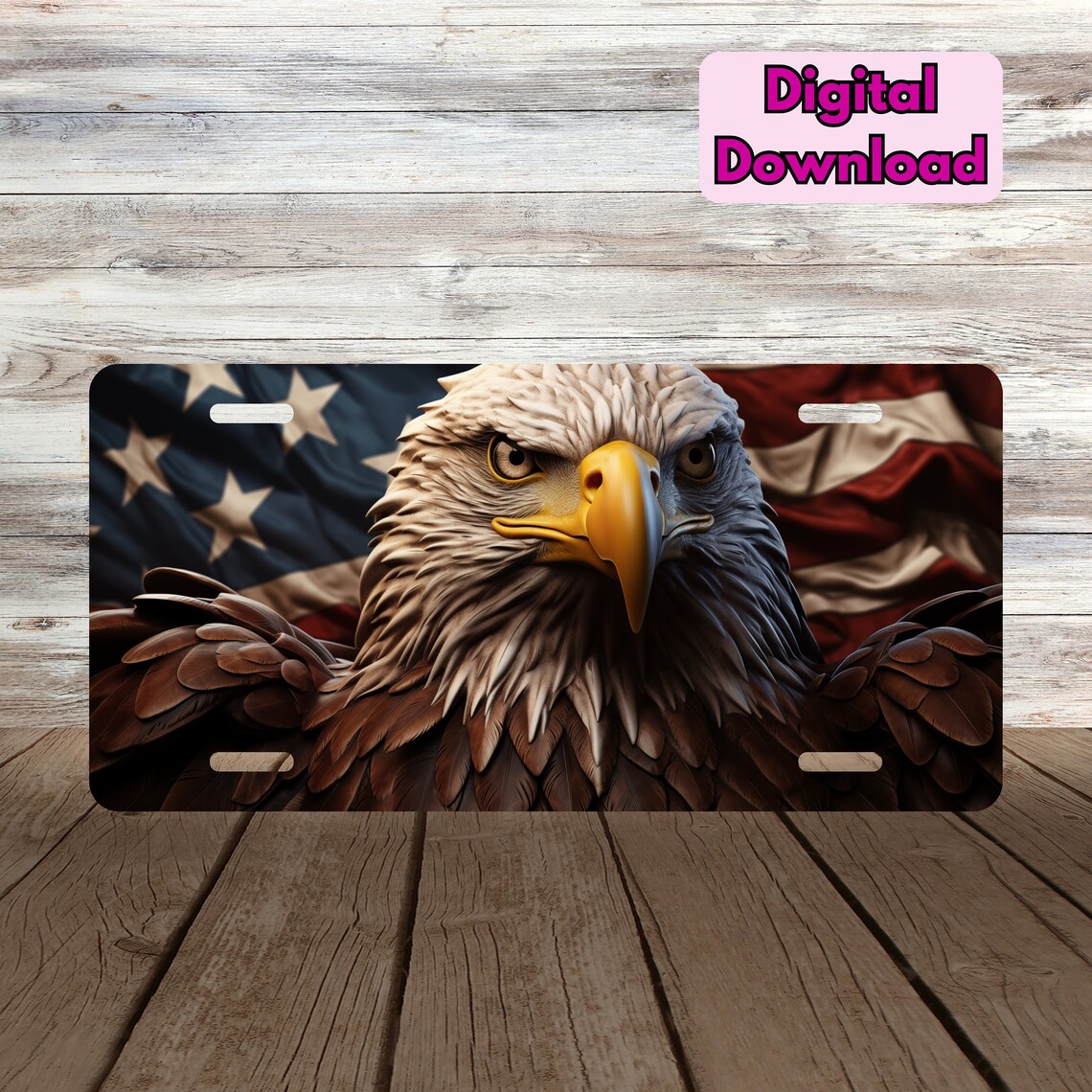 Leather American Eagle License Plate PNG, American Eagle License Plate ...