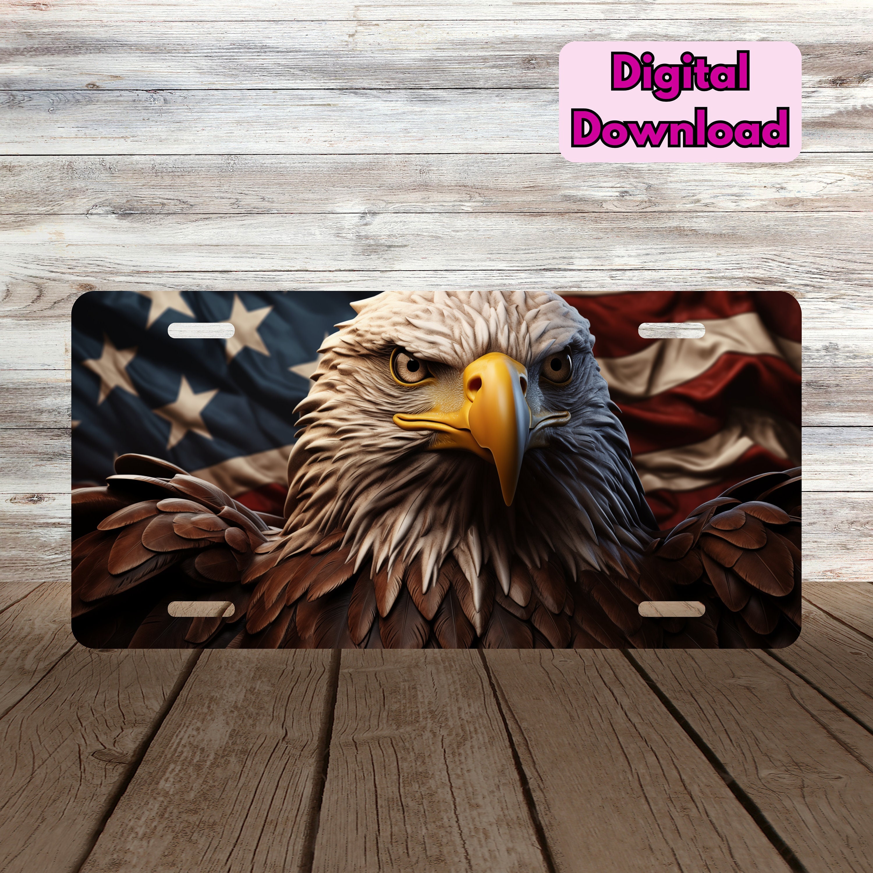 Leather American Eagle License Plate PNG, American Eagle License Plate ...