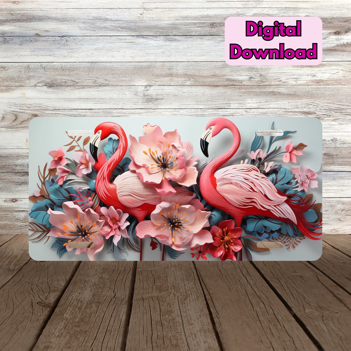 Pink Flamingo License Plate PNG, Flamingo License Plate, Flamingo ...