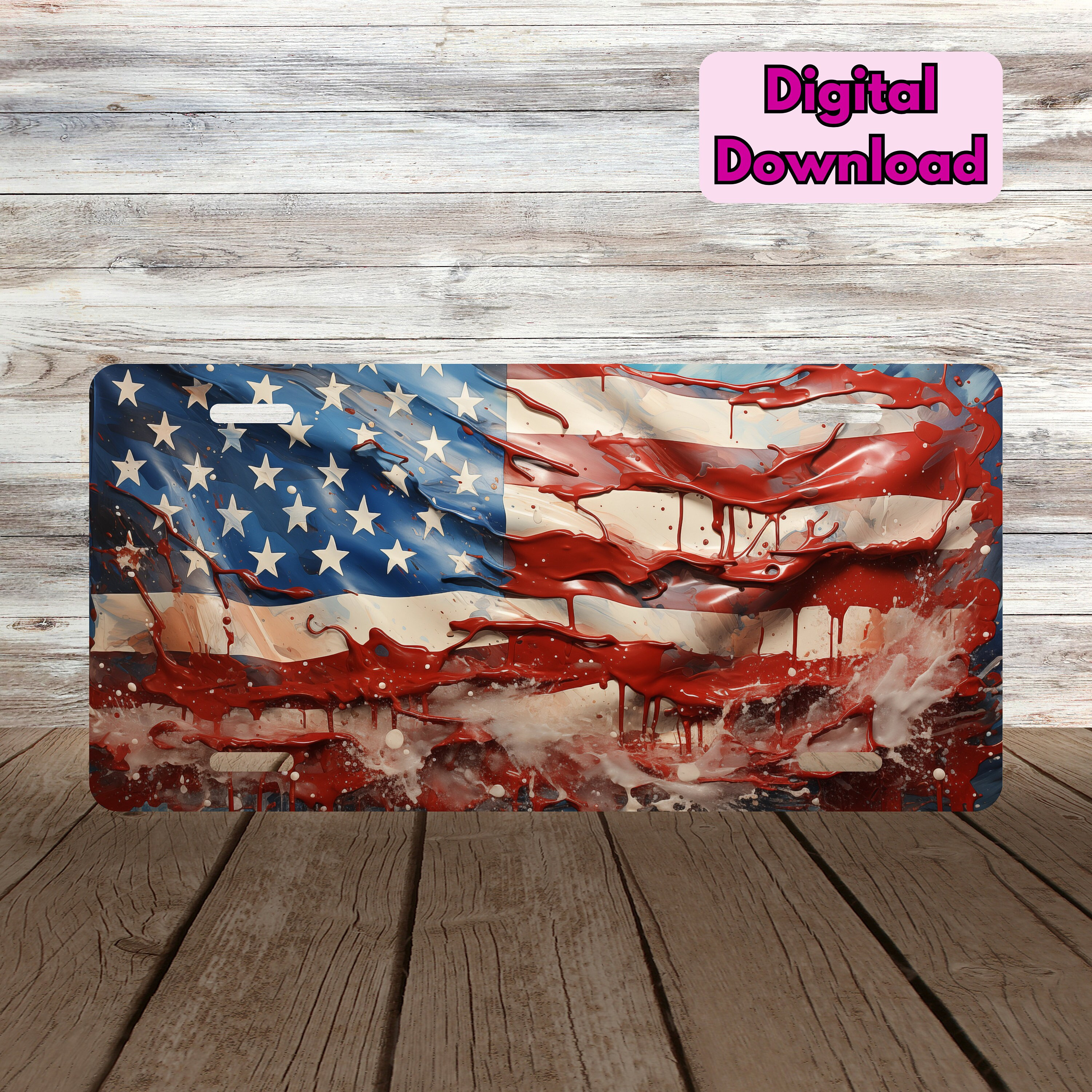 American Flag License Plate PNG, American Flag License Plate Design ...
