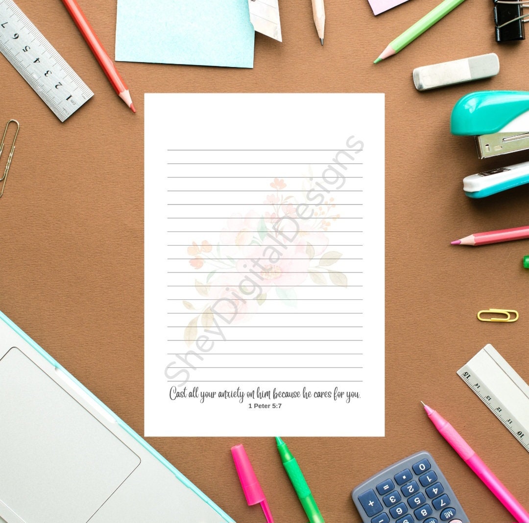 Printable Notes Template, Printable Notepad, Printable Stationery ...