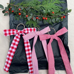 Red Gingham Bow Decoration - Etsy