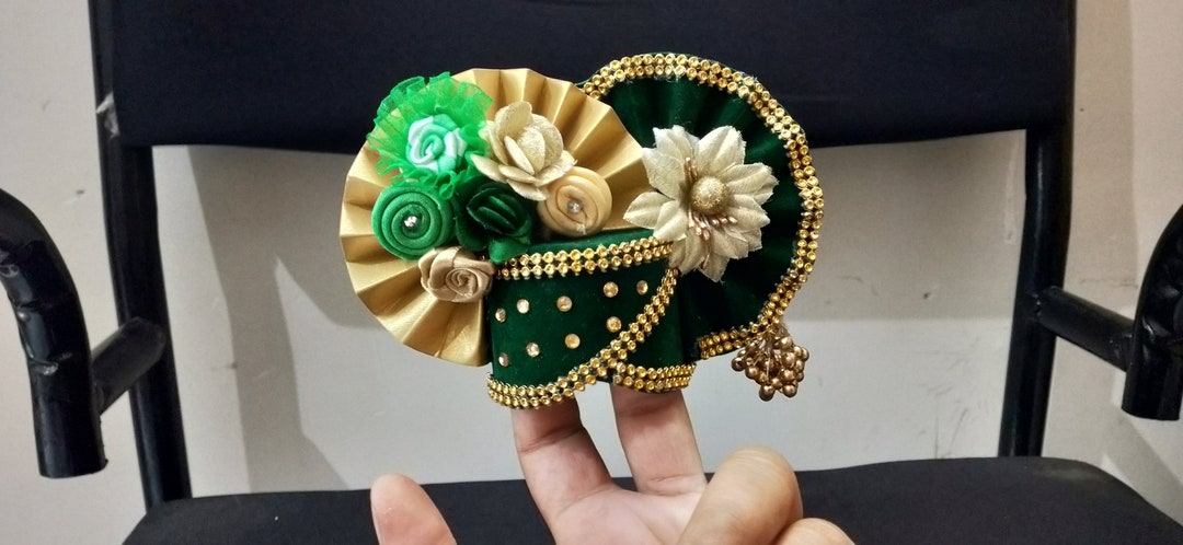 Handcrafted Lord Krishna Head Cap - Etsy