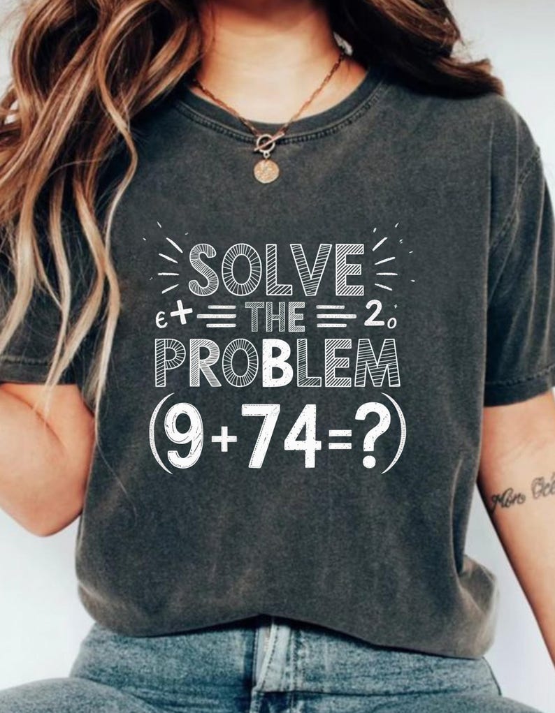Funny Math Teacher SVG File With Solve the Problem (9×7)+4=? Quote ...