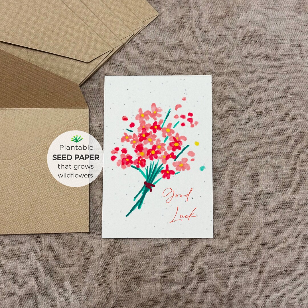Plantable Seed Paper Cards Pack of 10 Eco-friendly Paper - Etsy